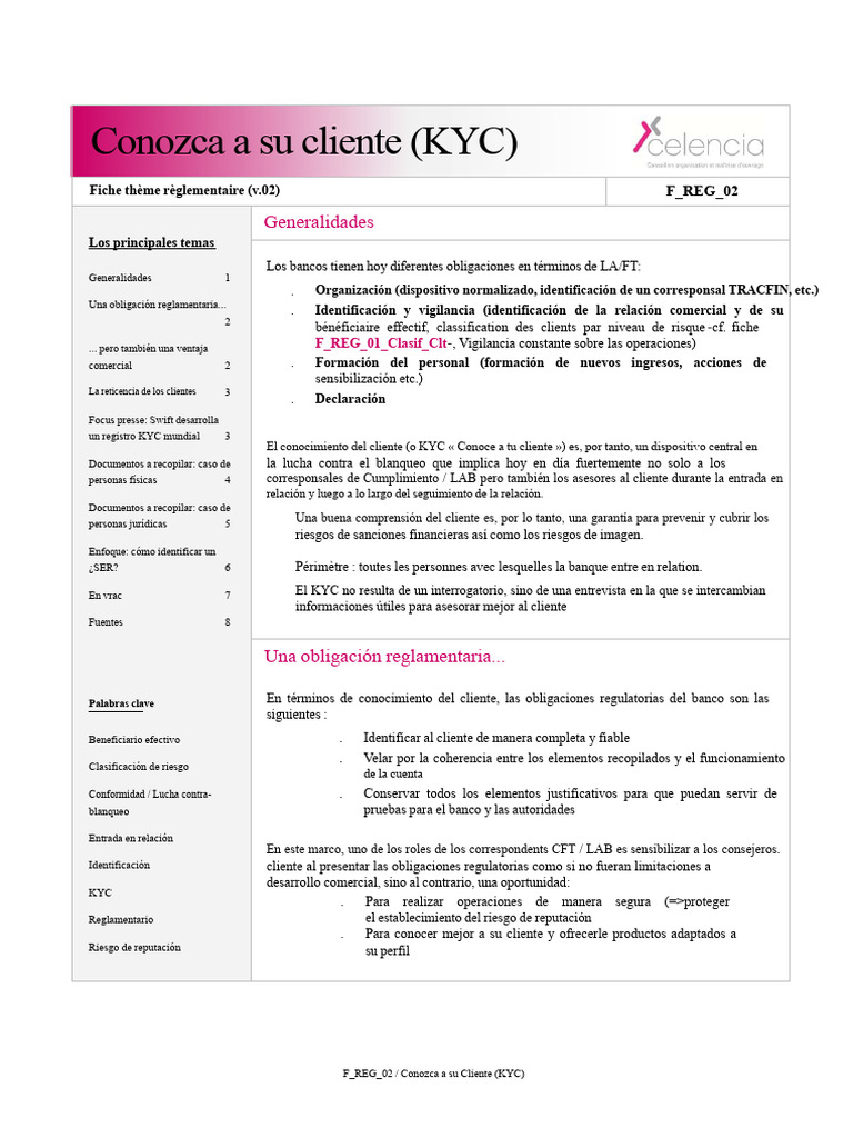 F_REG_02_KYC_v2.0 | PDF | Bancos | Cliente