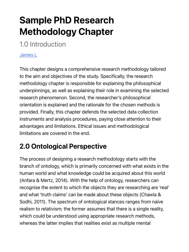 Sample PHD Research Methodology Chapter - PHD Centre | PDF | Statistics ...