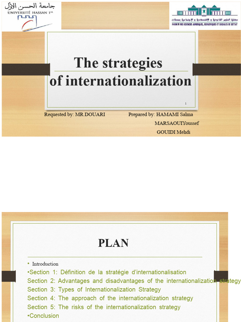 Internationalization Strategies | PDF | Internationalization | Risk