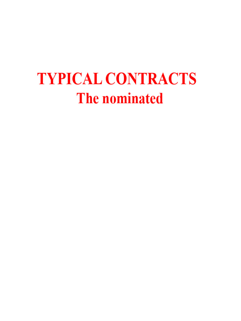 4 Typical contracts | PDF | Lease | Insurance