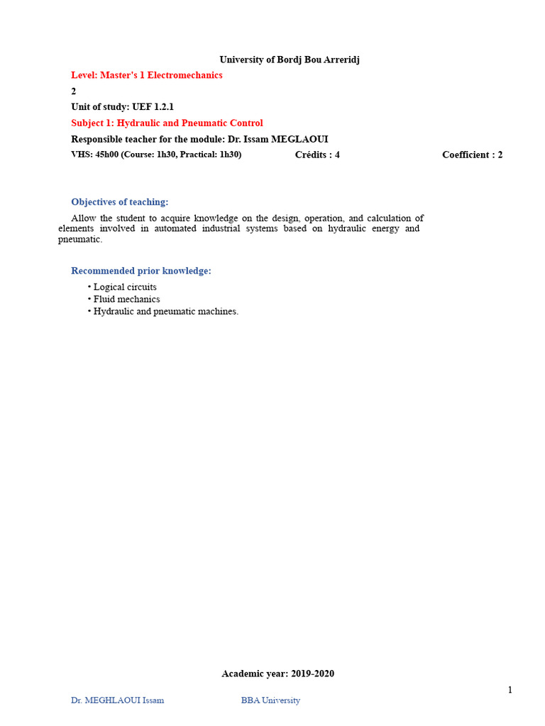Hydraulic and Pneumatic Command Course | PDF | Pneumatics | Hydraulics