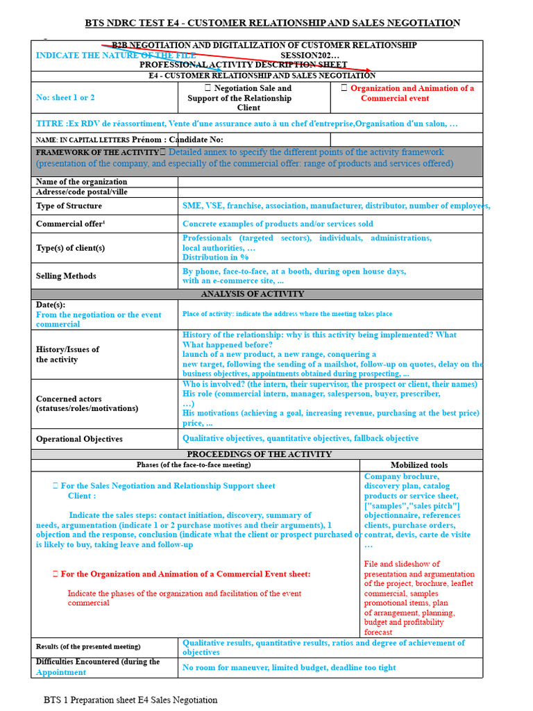 2023 01 BTS 1 Sheet E4 Completed Example MCA MCB (1) | PDF | Sales ...
