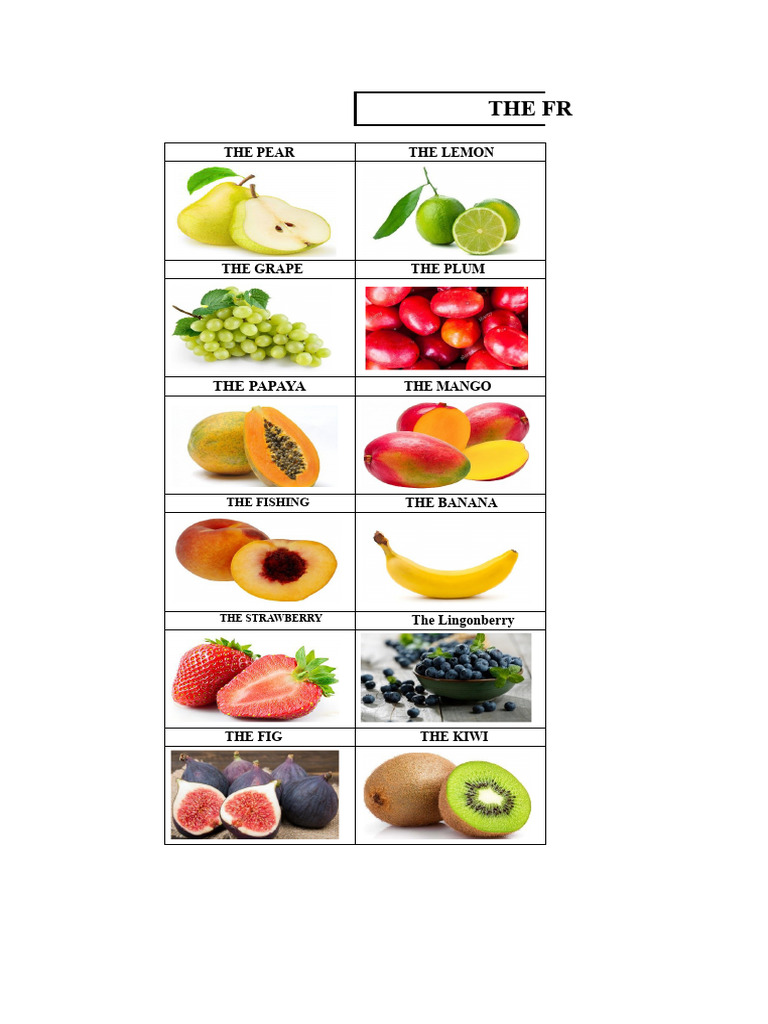 Fruits and Vegetables | PDF | Fruit | Vegetables