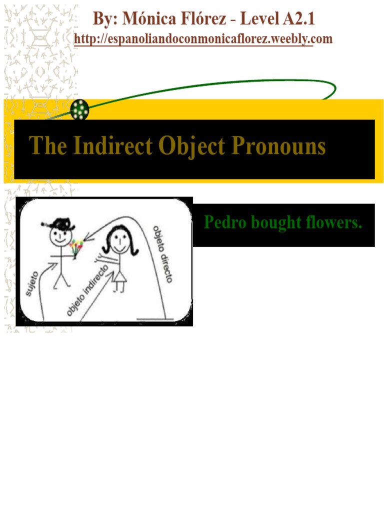Na2.1 Indirect Object Pronouns | PDF | Verb | Linguistic Typology