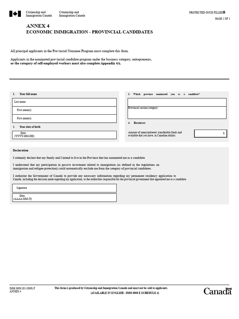 imm0008_4f | PDF | Immigration | Canada