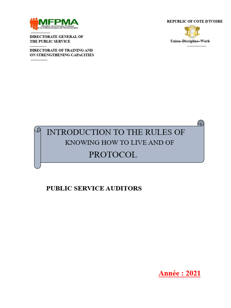 Ivorian Public Service Etiquette Guide | PDF | Etiquette | Lunch
