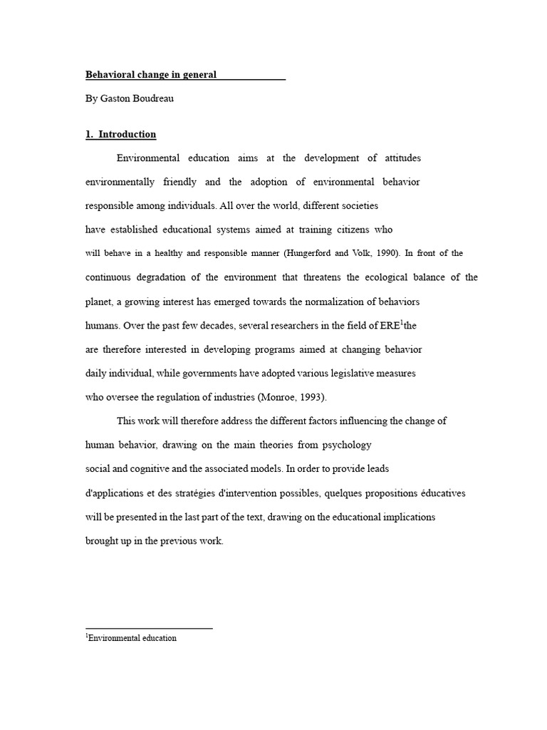 E. Lect Boudreau G Behavior Change (2) | PDF | Attitude (Psychology ...