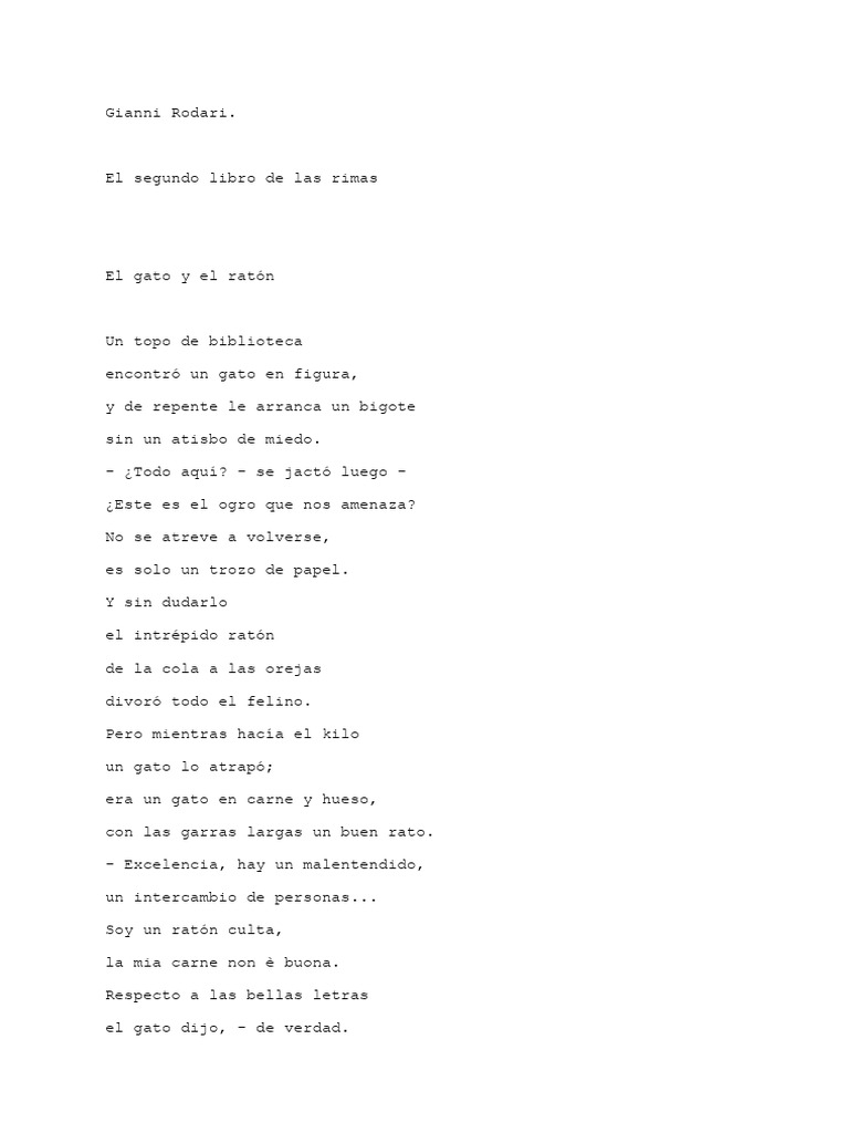 Rimas y cuentos de Gianni Rodari | PDF | Verbo