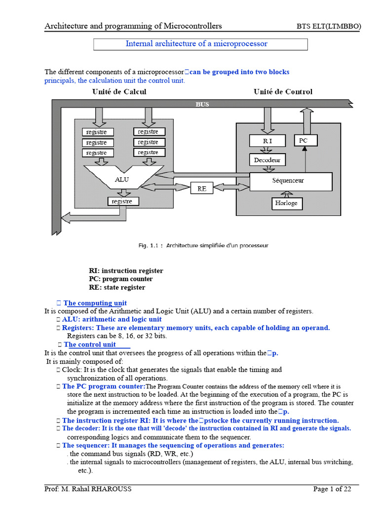presentation-of-the-pic-16f877.pdf | PDF | Central Processing Unit ...