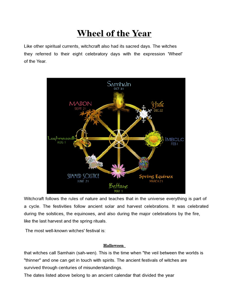 Understanding the Wheel of the Year | PDF | Witchcraft | Wheel Of The Year