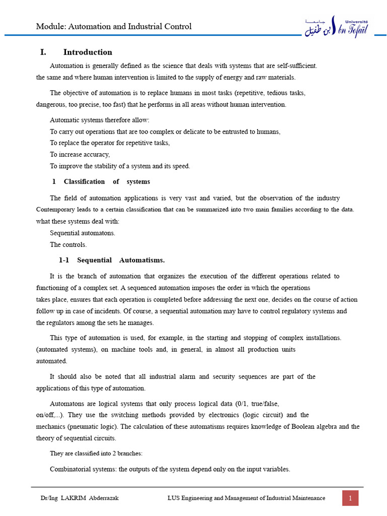 Automatic Control and Industrial Regulation | PDF | Feedback | Automation