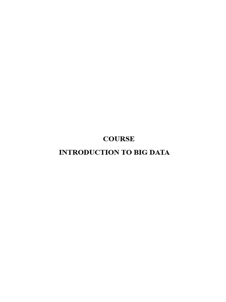 Introduction To Big Data PDF | PDF | Apache Hadoop | Map Reduce