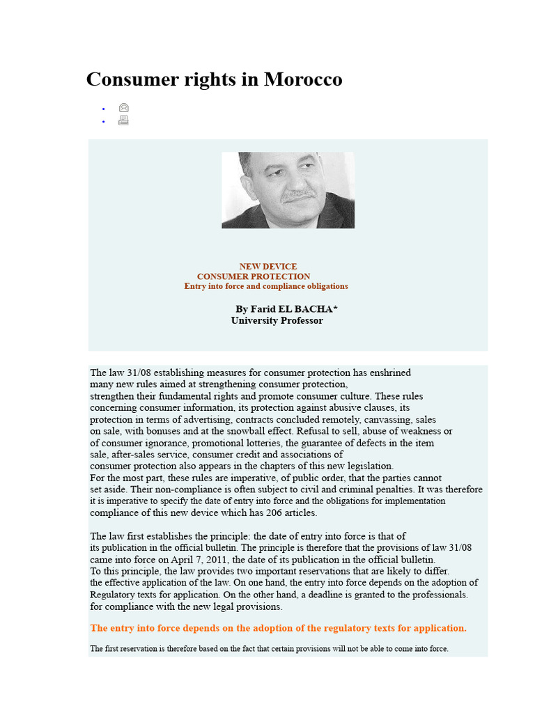 Consumer Rights in Morocco-1 | PDF | Loans | Receipt
