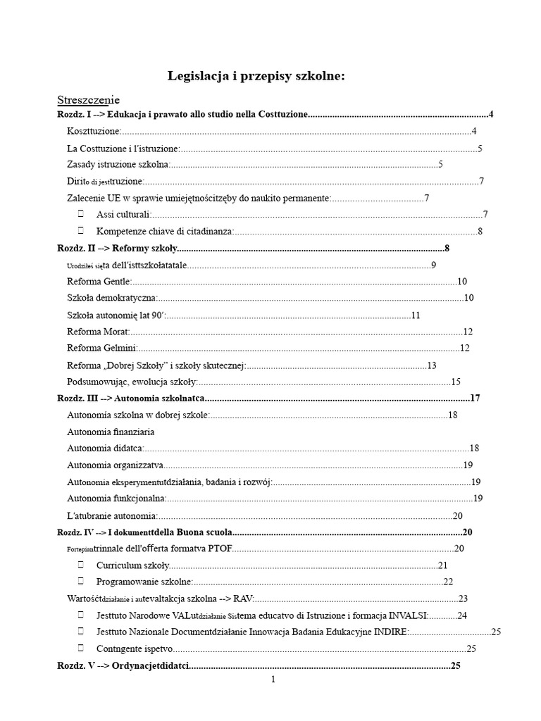 Legislacja I Przepisy Szkolne | PDF