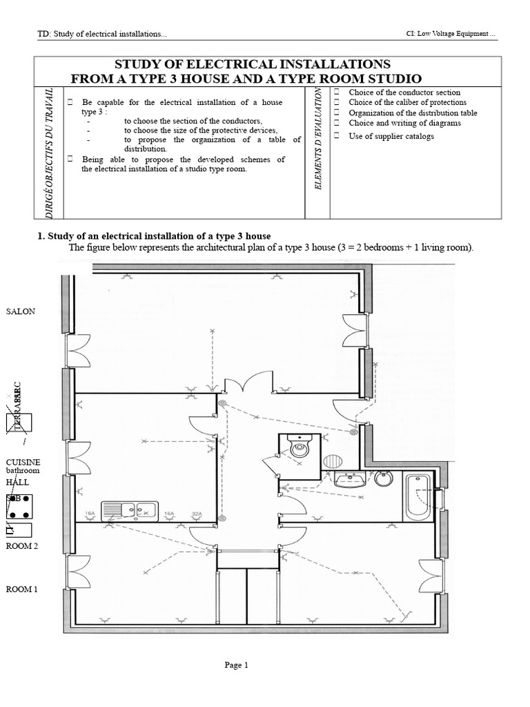 Study of The Electrical Installations of A House | PDF | Electrical ...