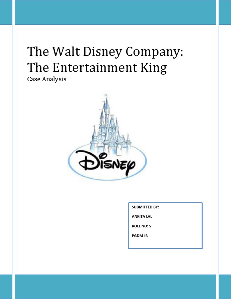 Strategy Disney | The Walt Disney Company | Pixar