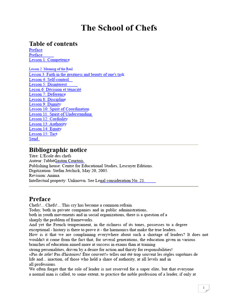 The School of Chefs PDF | PDF | Knowledge | Reality
