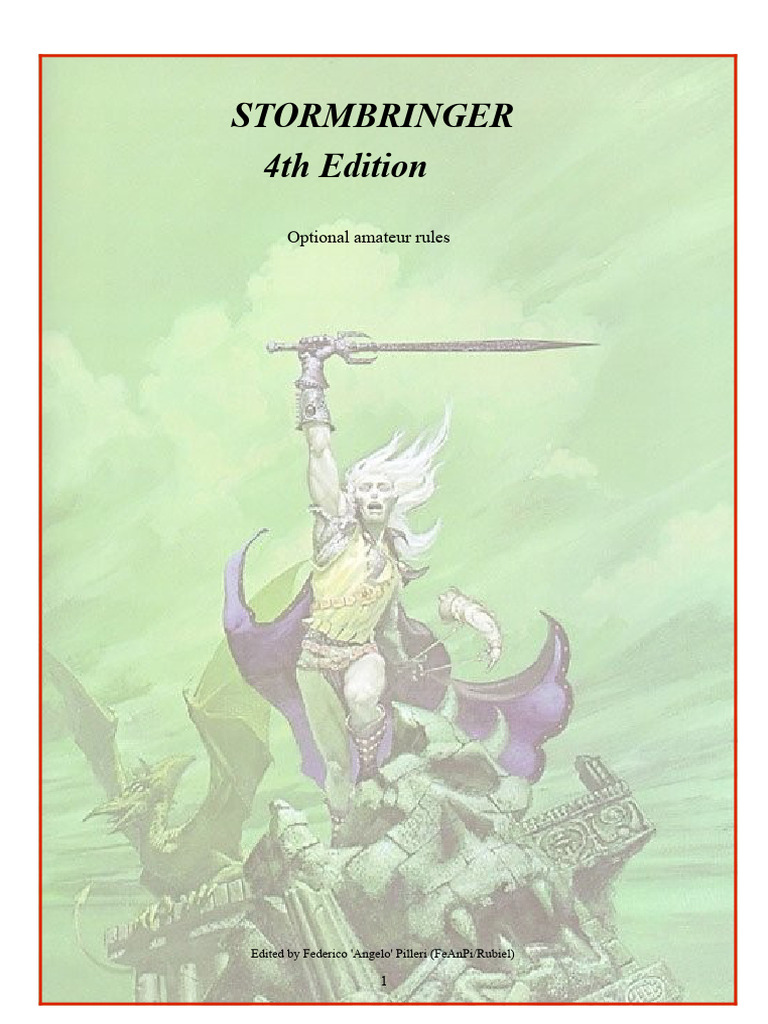 Stormbringer optional rules | PDF | Magician (Fantasy)
