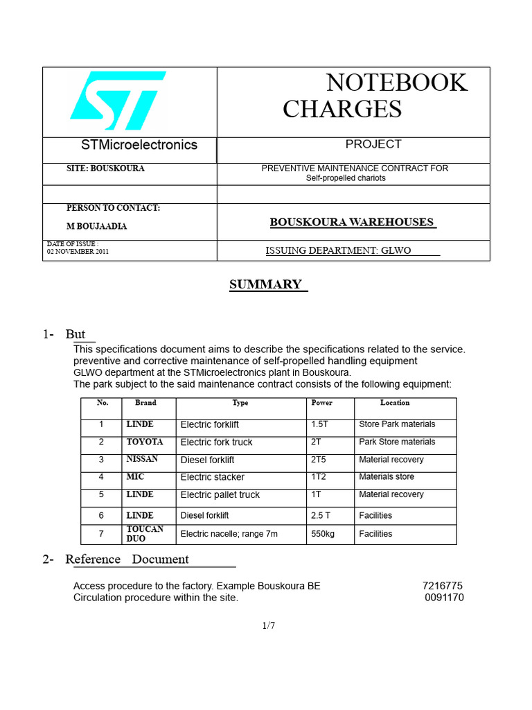 specifications for maintenance of handling equipment.pdf | PDF | Waste ...