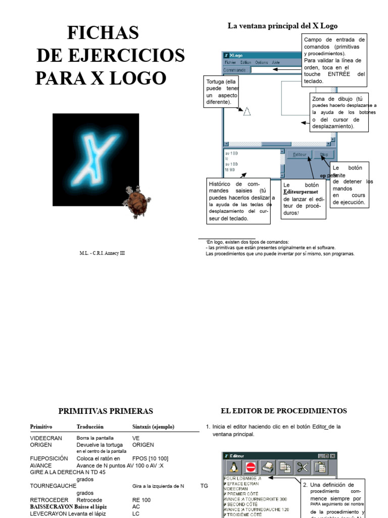 XLogo PDF | PDF | Ventana (informática) | Botón (Computación)