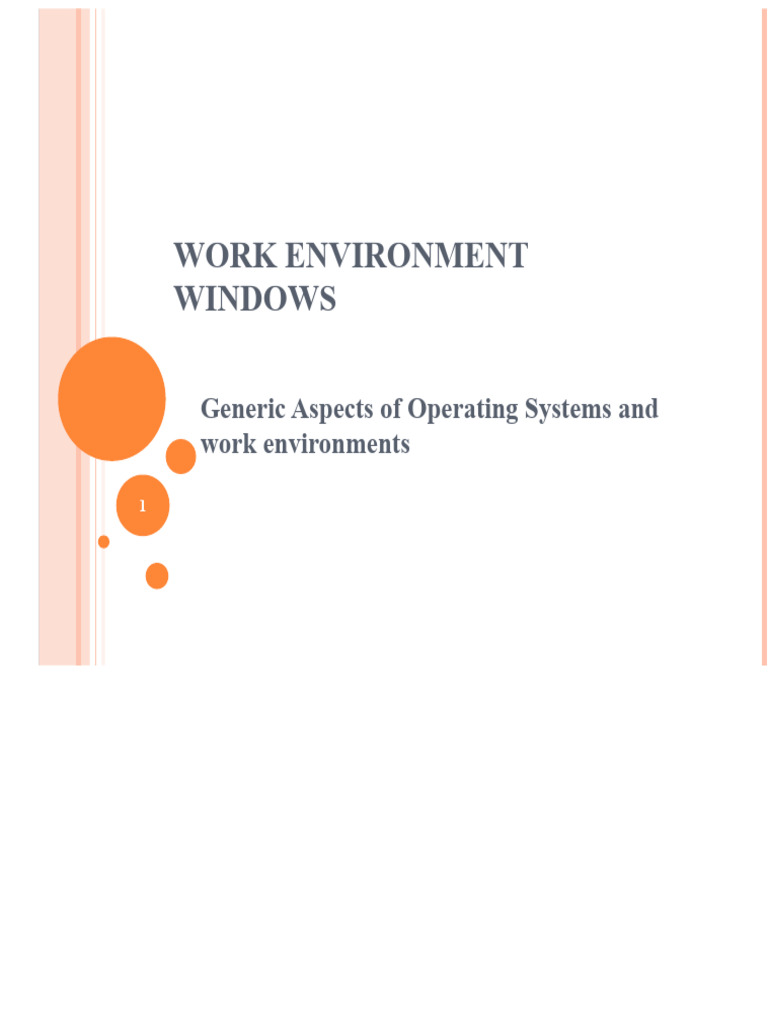 3 - Windows Work Environment | PDF | Window (Computing) | Operating System