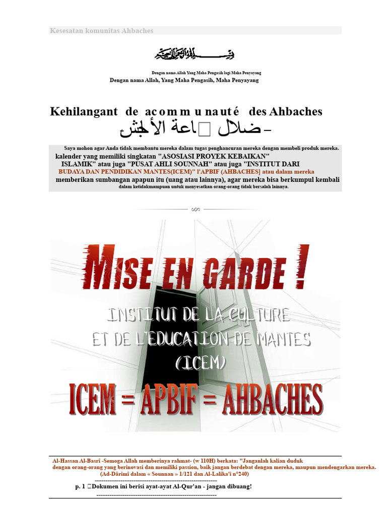 Sekte Ahbache | PDF