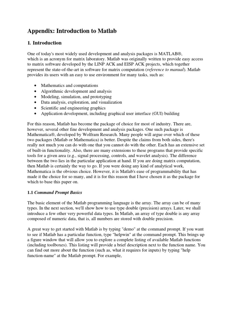 Intro Tom at Lab | PDF | Matlab | Control Flow