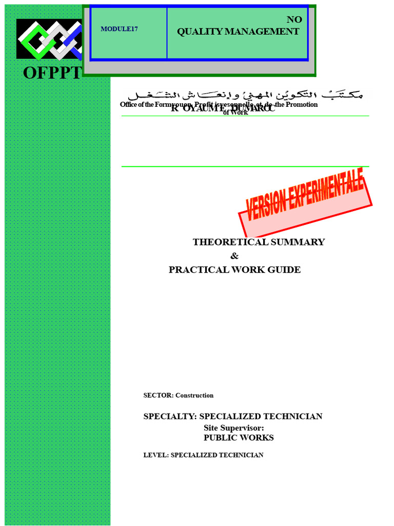 M17 - Notion of quality in construction and public works - TSCT | PDF ...