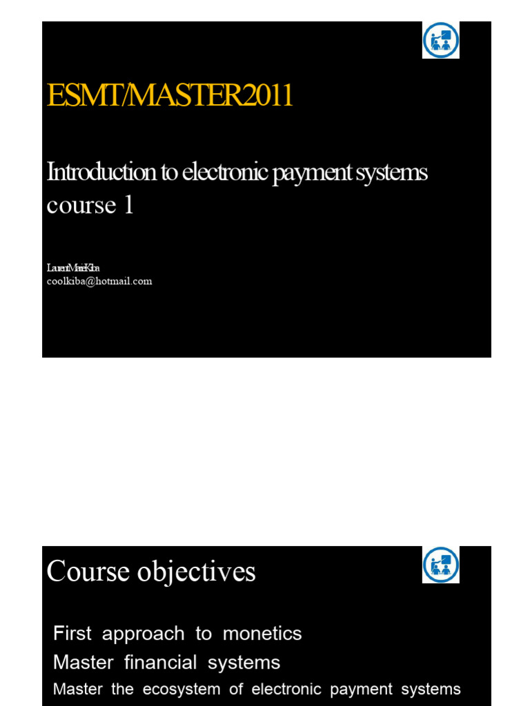 Introduction to Electronic Payment Systems | PDF | Cheque | Cash