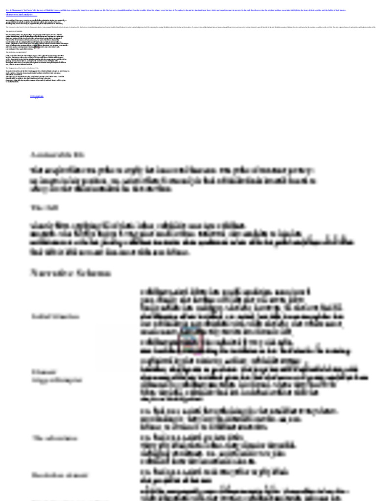 Guy de Maupassant's "The Necklace" Summary, Characters, and Analysis | PDF