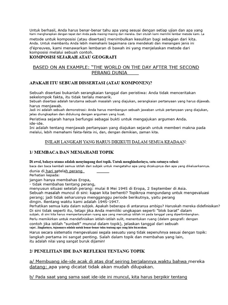 Metode Penulisan Disertasi Sejarah | PDF