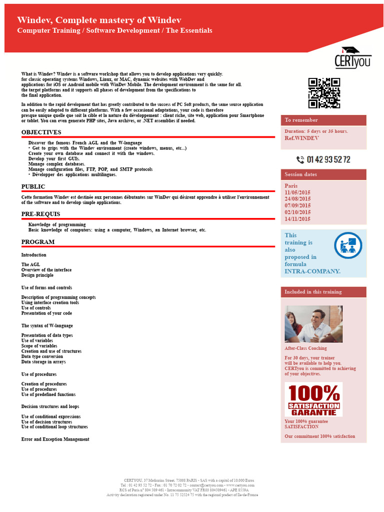 WINDEV training WINDEV.pdf | PDF | Application Software | Microsoft Windows