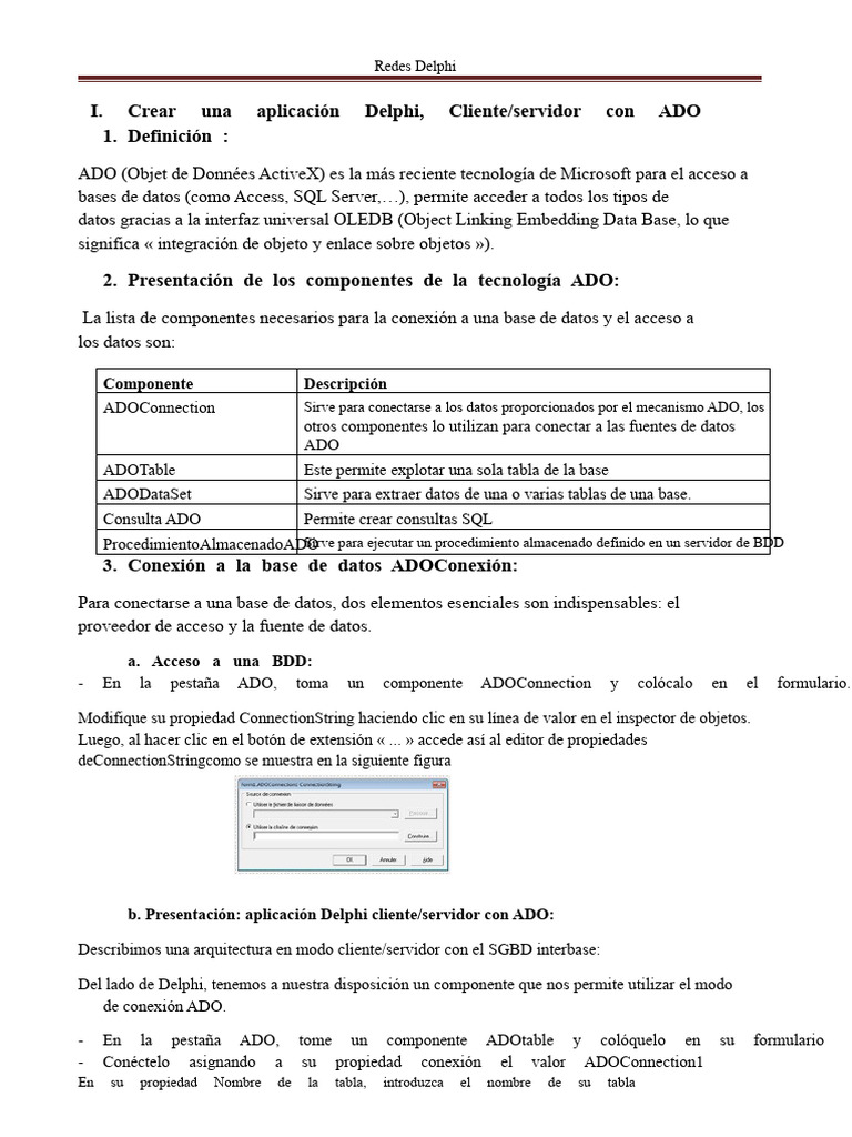 Crear Aplicaciones Delphi con ADO e Interbase | PDF | Active X Data ...