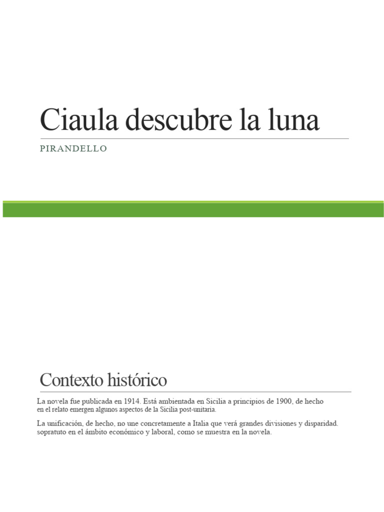 Ciaula Descubre La Luna | PDF