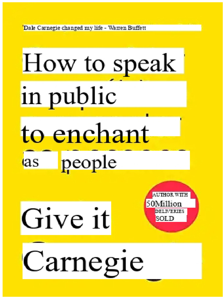 Master Public Speaking with Carnegie | PDF