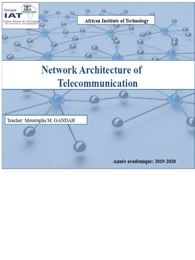 Telecommunication Networks Architecture Course | PDF | Digital Subscriber Line | Telecommunications