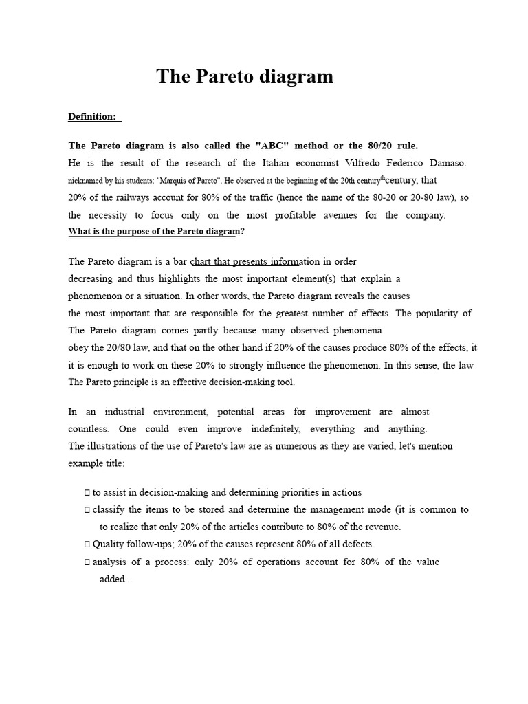 The Pareto Diagram | PDF