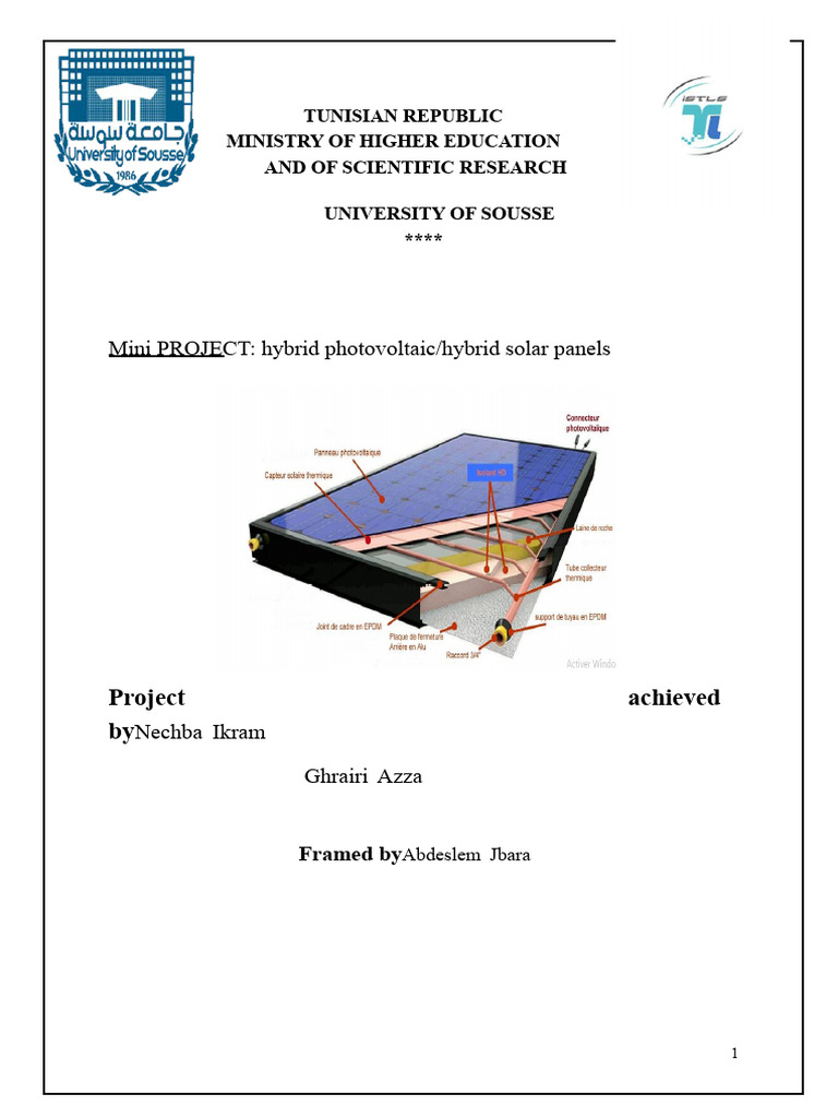 Hybrid Solar Panel Project | PDF | Photovoltaics | Solar Energy