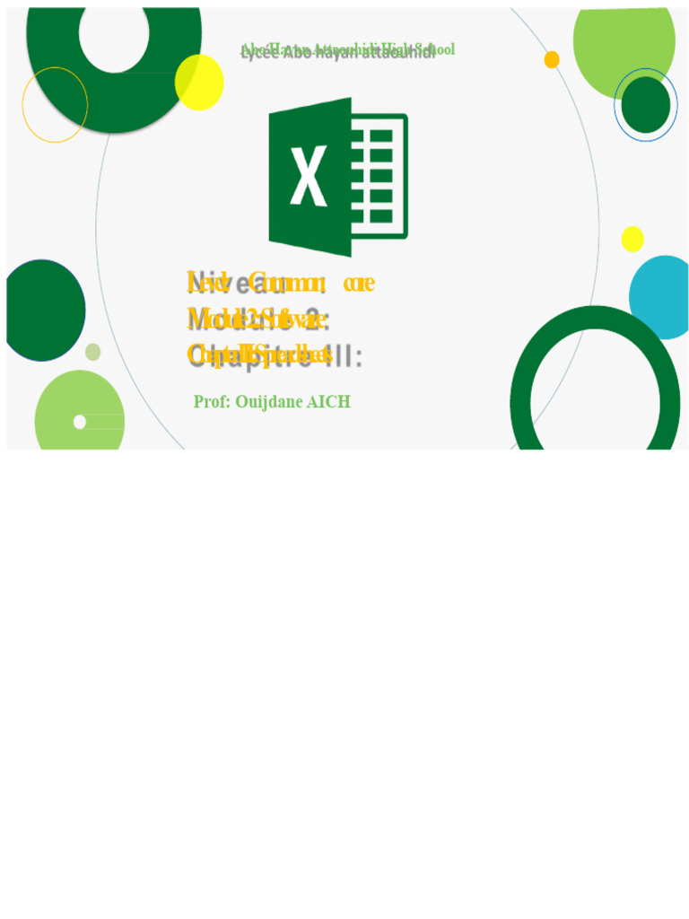 Excel Course | PDF | Spreadsheet | Microsoft Excel