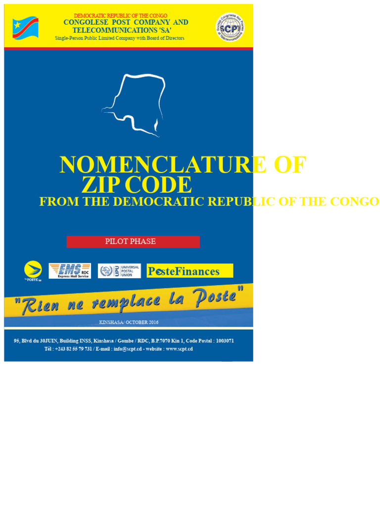 DRC Postal Code System Overview | PDF | Democratic Republic Of The ...