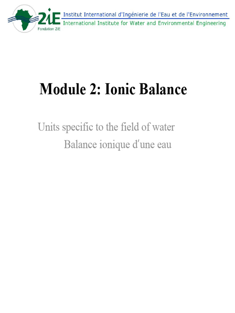 2- Ionic Balance | PDF | Ion | Salt (Chemistry)