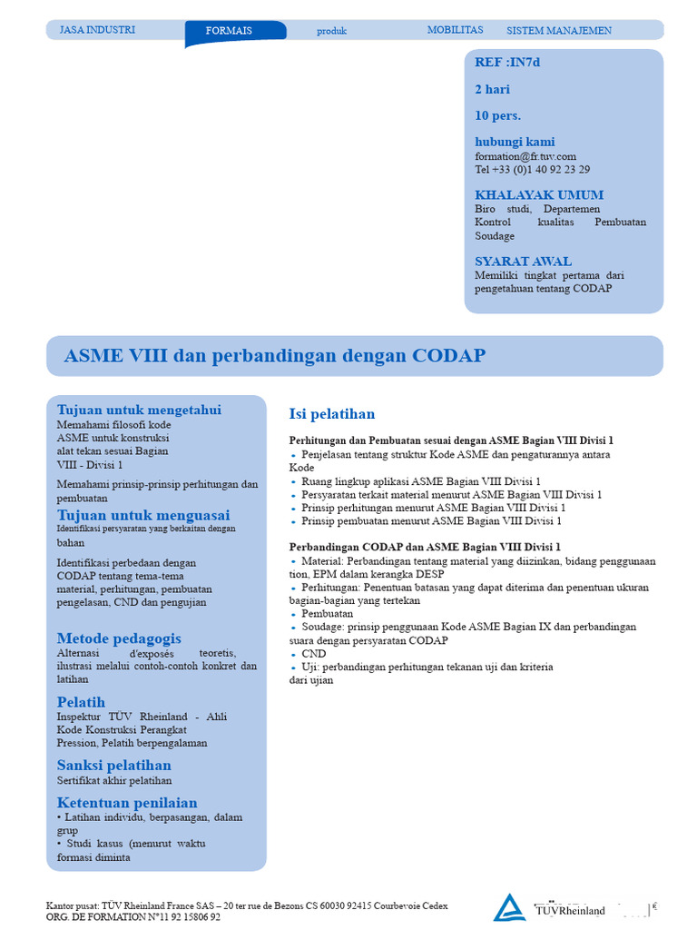 Formation ASME VIII Perbandingan CODAP PDF | PDF