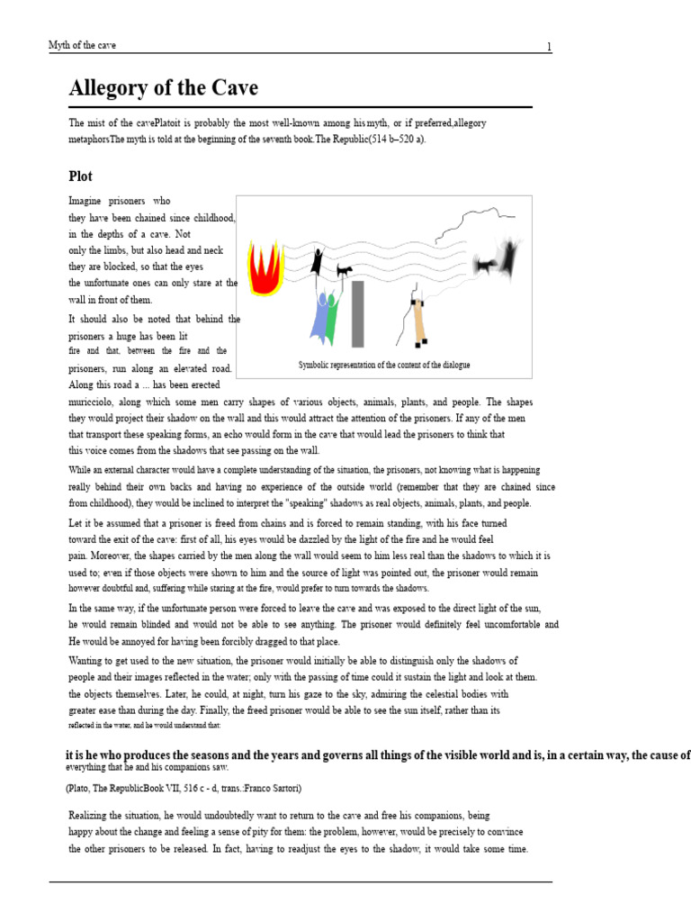 The Myth of the Cave | PDF | Plato | Knowledge