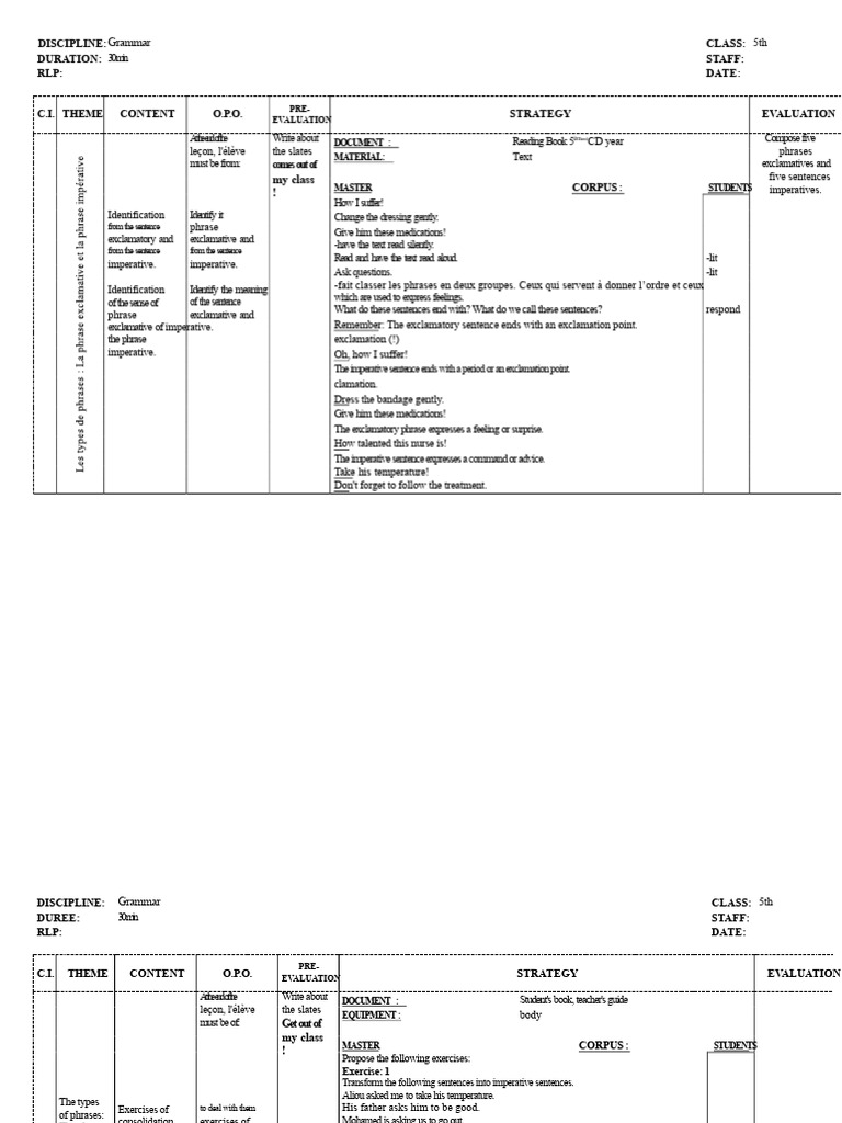 Grammar 5th Grade-1 | PDF | Subject (Grammar) | Phrase
