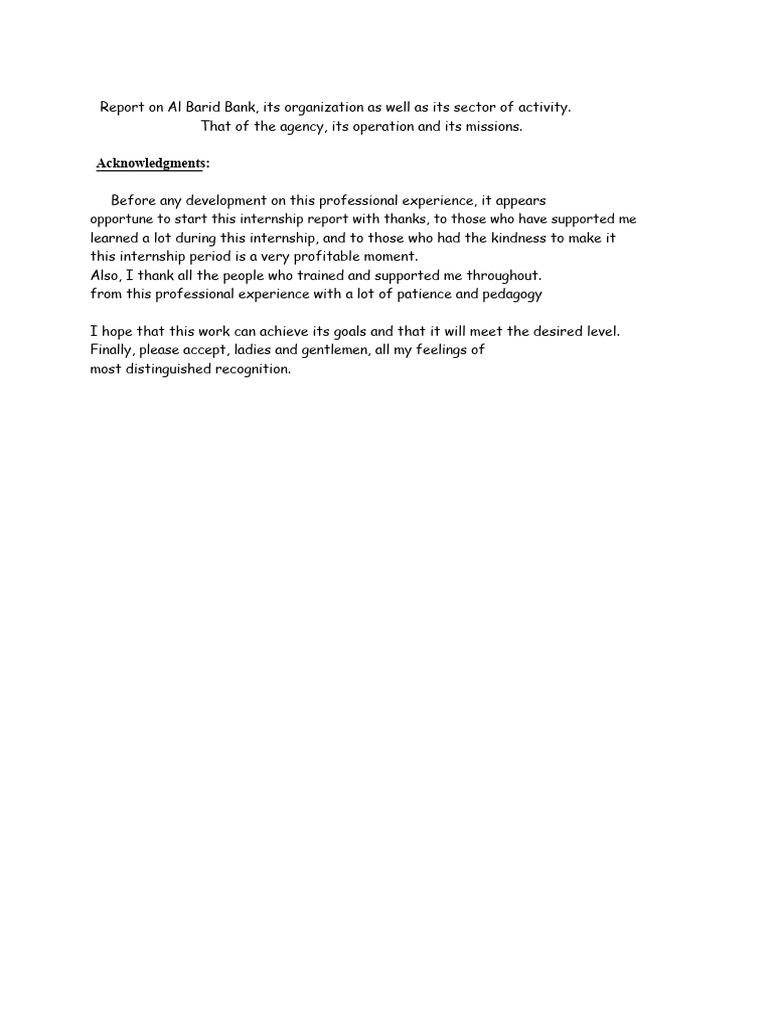 Al Barid Bank: Structure and Operations Report | PDF | Credit Card ...