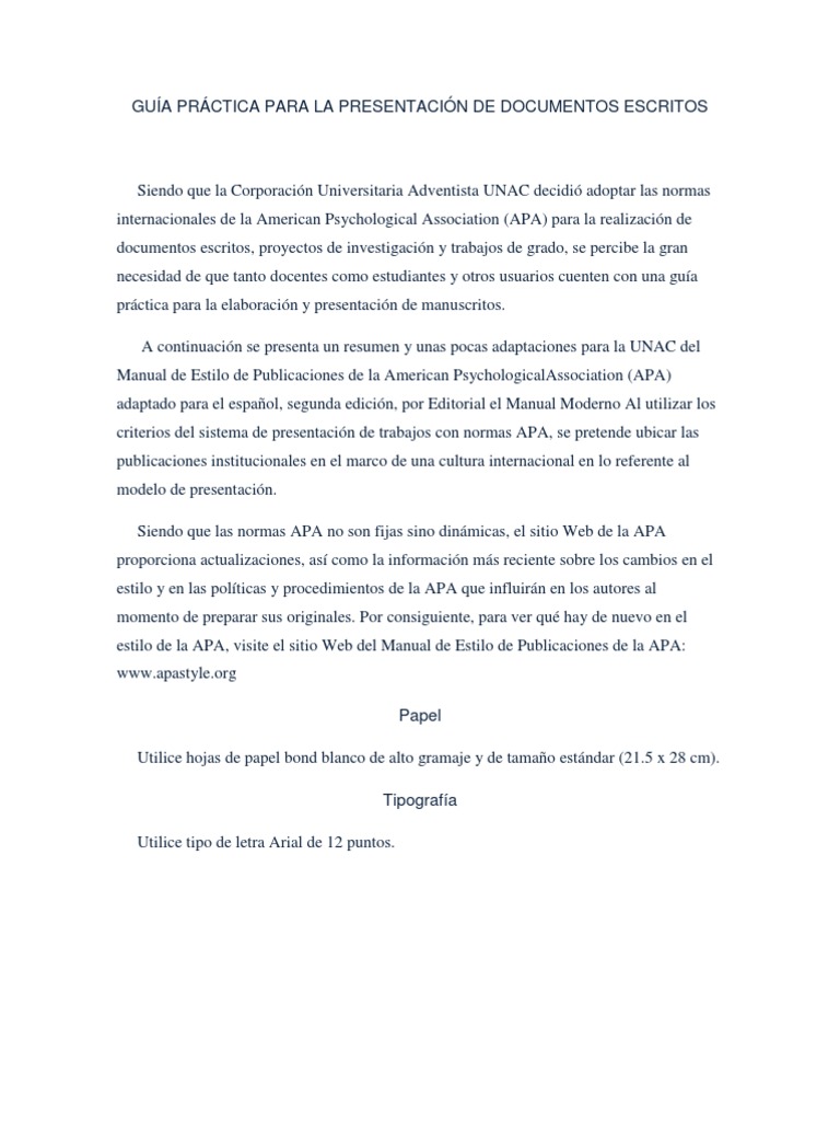 Guía Práctica para La Presentación de Documentos Escritos | PDF ...