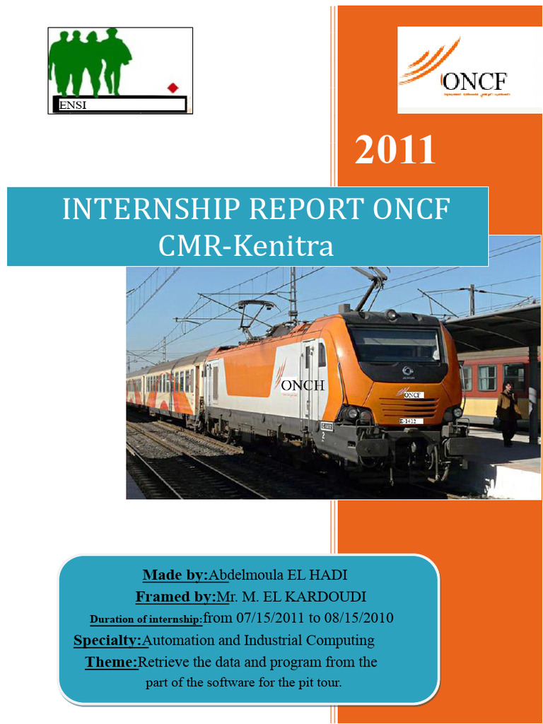 Internship Report Oncf PDF | PDF