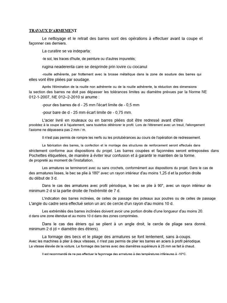 Guide sur le façonnage des armatures | PDF | Béton | Béton armé