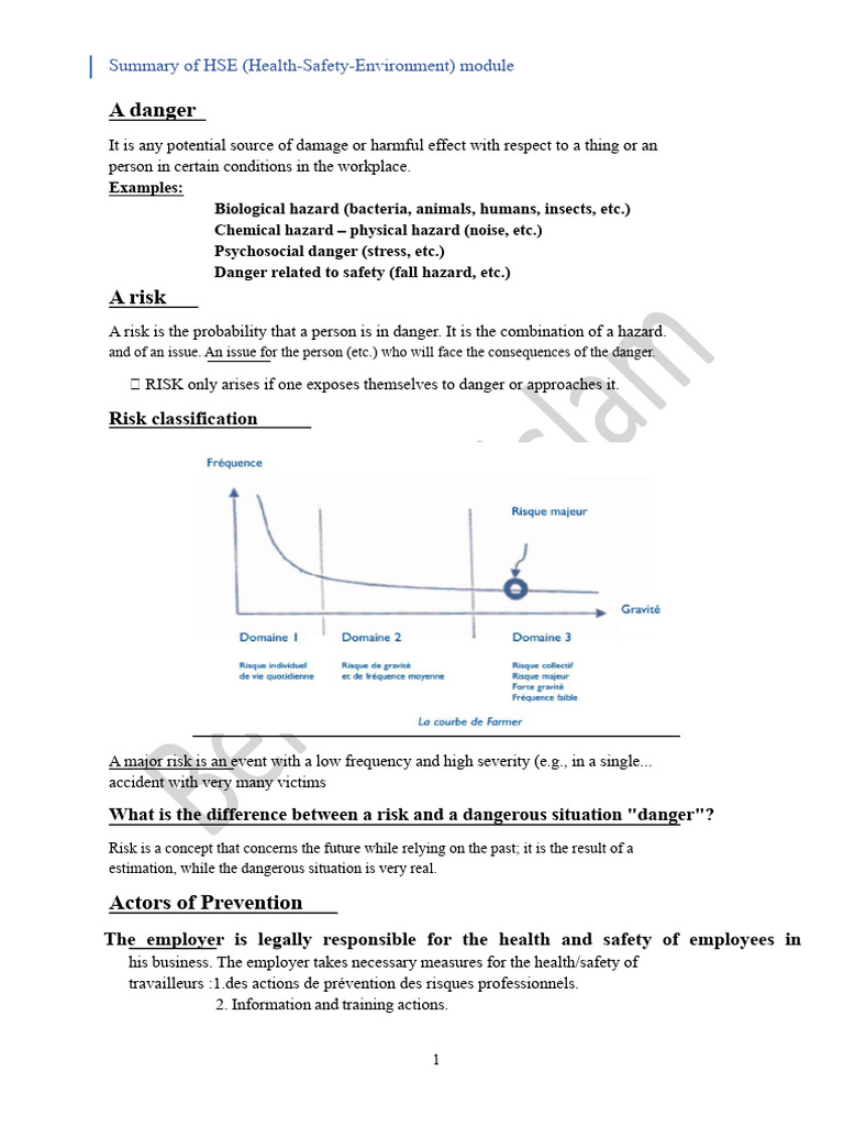 HSE Module Overview: Risks and Prevention | PDF | Occupational Safety ...