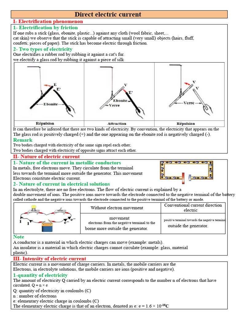 Electric Current Course PDF | PDF | Electric Current | Electric Charge